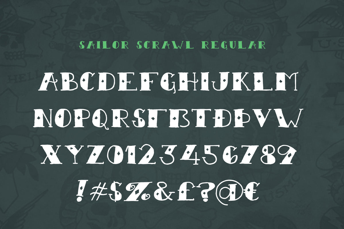 Sailor Scrawl – Out Of Step Font Company