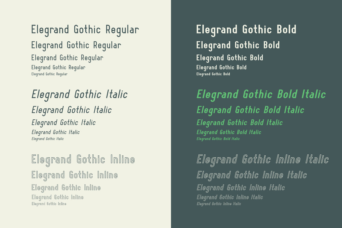 Elegrand Gothic Family – Out Of Step Font Company